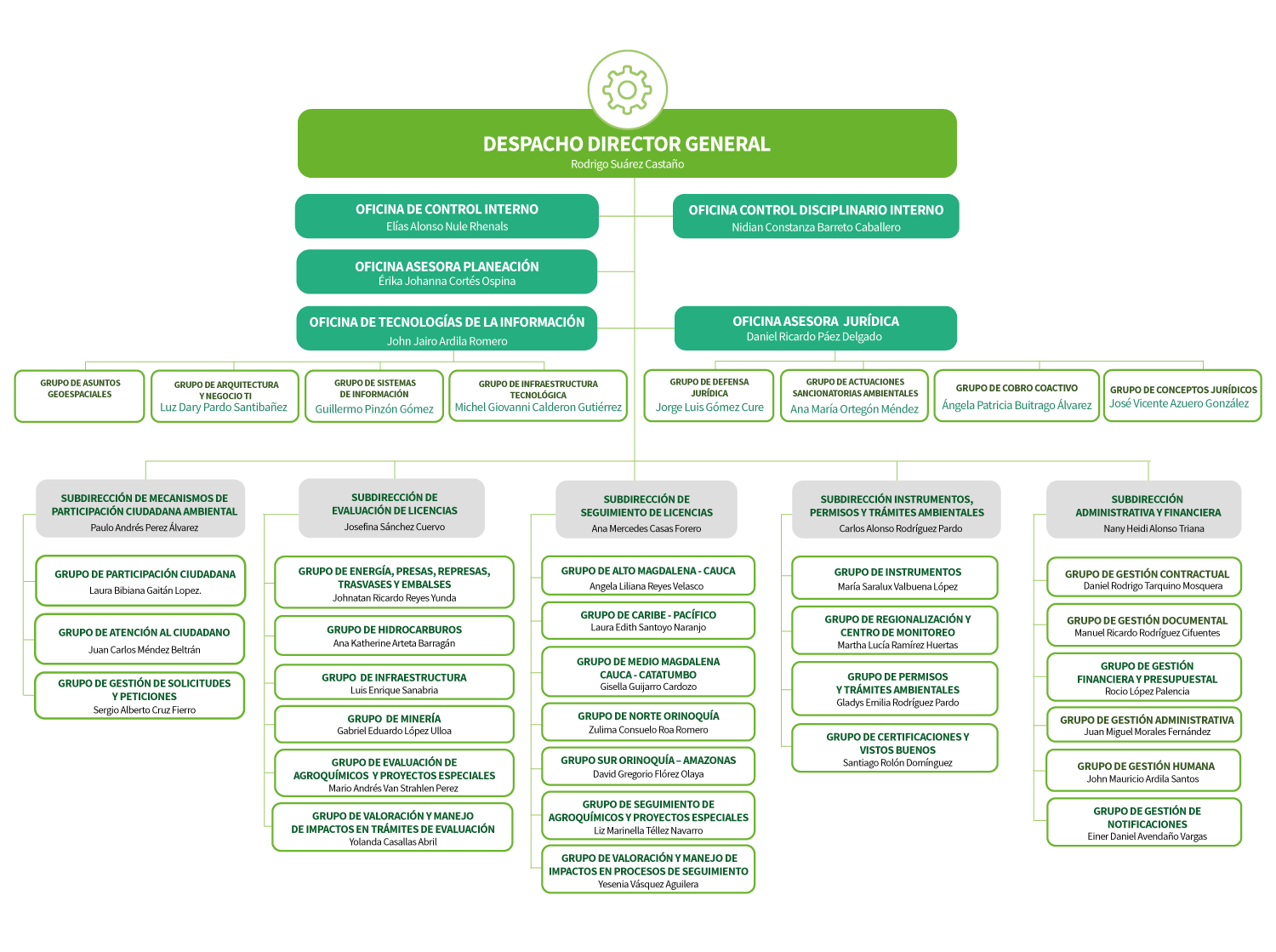 Organigrama, Funciones Cargos y Perfiles de los Directivos